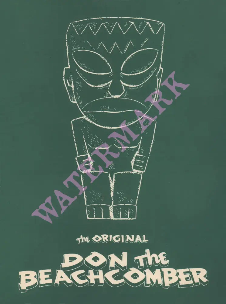 Don The Beachcomber, Hawaii 1956 – Vintage Menu Art