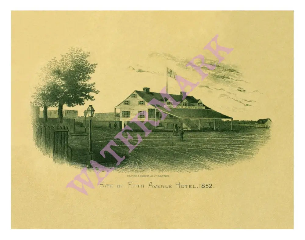 Fifth Avenue Hotel, Madison Cottage Cover, New York (circa) 1900 ...