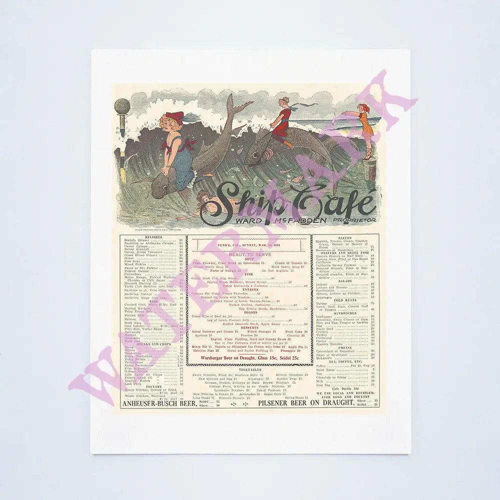 Ship Café Venice California 1913 Henry B Voigt Collection – Vintage ...