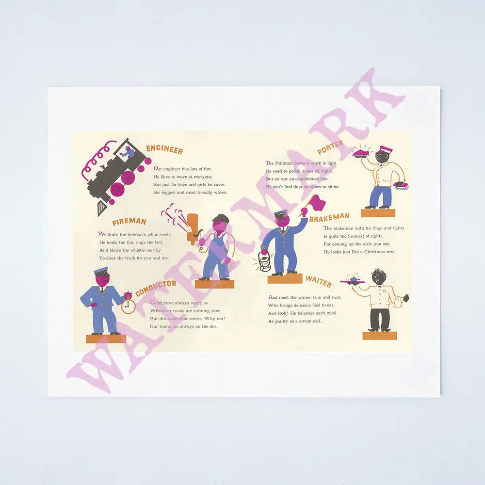 Southern Pacific Railroad Children’s Menu 1930s Menu Art – Vintage Menu Art